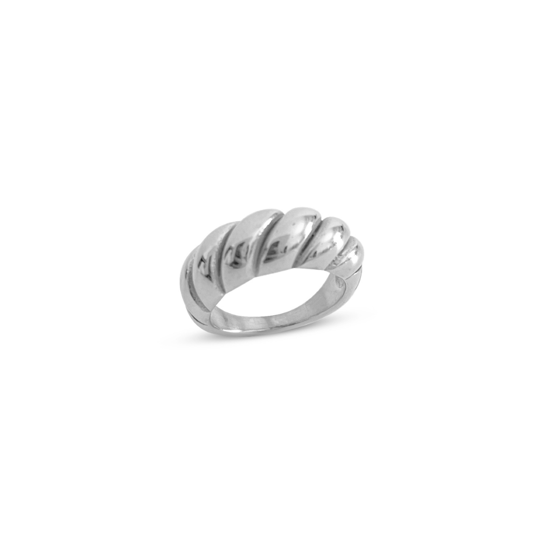 Large Croissant Ring Steel – Anura Jewellery